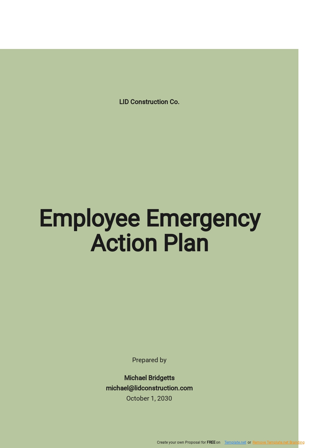 Emergency Action Plan PDF Templates Free Download Template