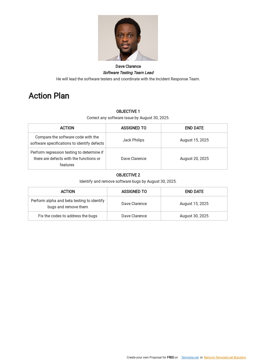Incident Response Test Plan Template Free PDF Template