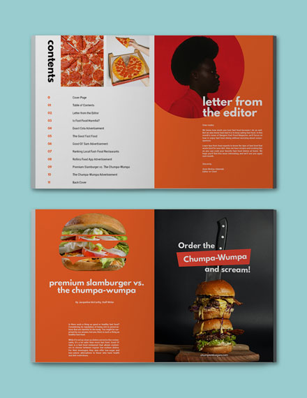 Fast Food Magazine Template - InDesign, Word, PDF | Template.net