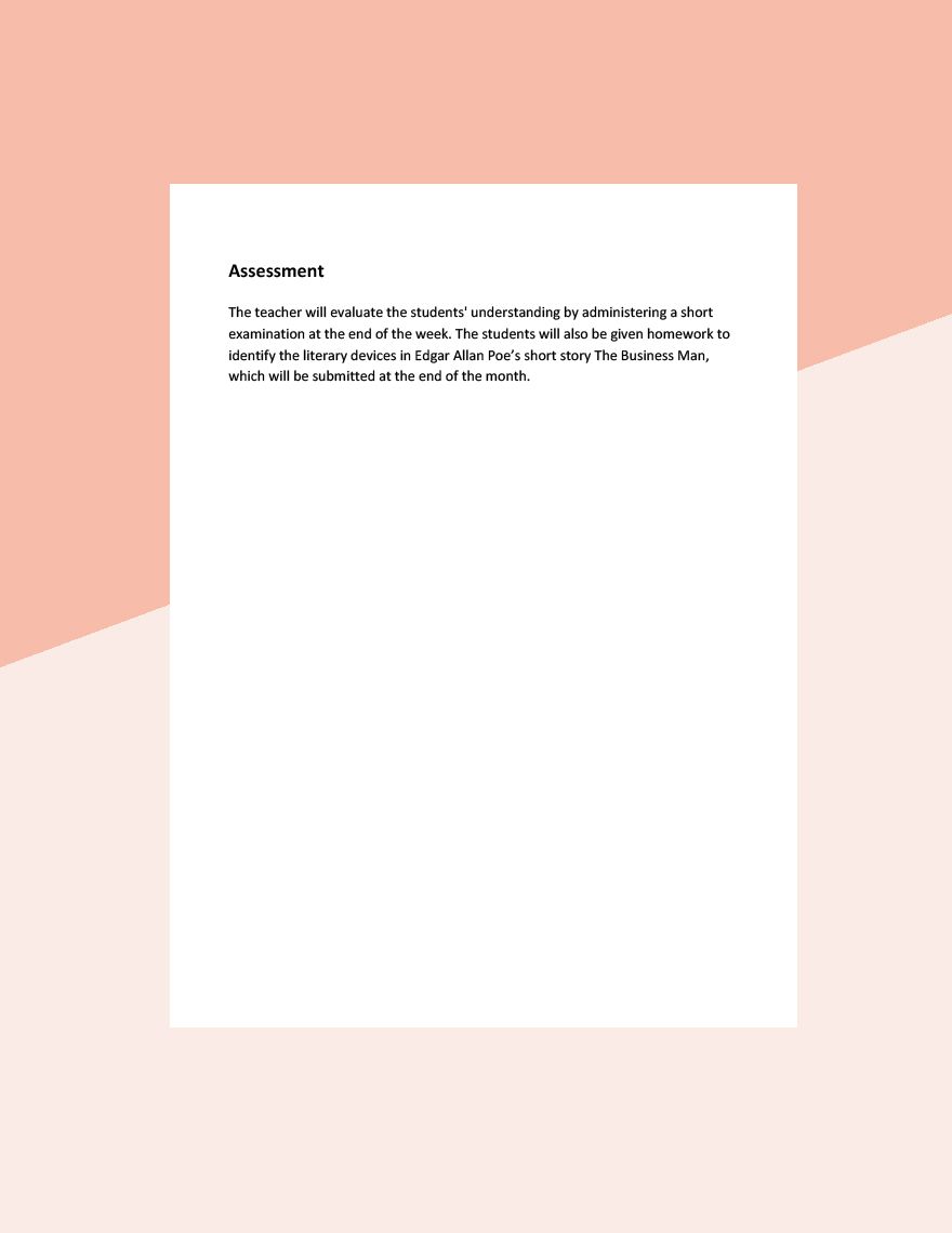 Teachers College Lesson Plan Template - Google Docs, Word, Apple Pages ...