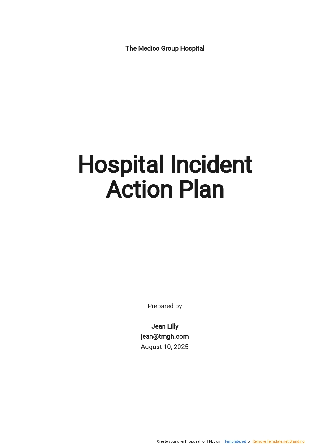 Hospital Marketing Plan Template - Google Docs, Word, Apple Pages ...