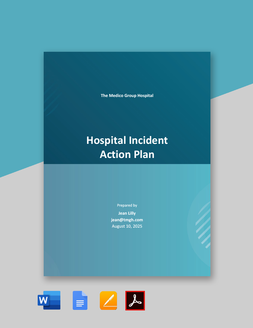 Free Sample Incident Action Plan Template - Google Docs, Word, Apple ...