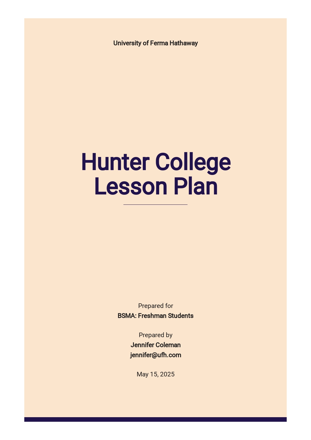 College Professor Lesson Plan Template - Google Docs, Word, Apple Pages ...
