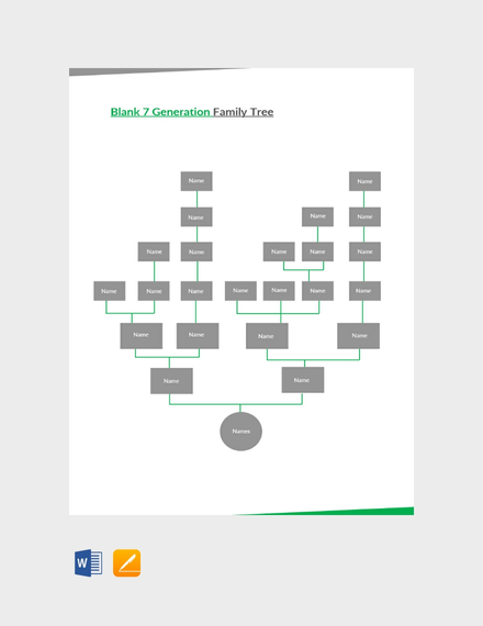 FREE Blended Family Tree Template in Microsoft Word, Apple Apple Pages ...