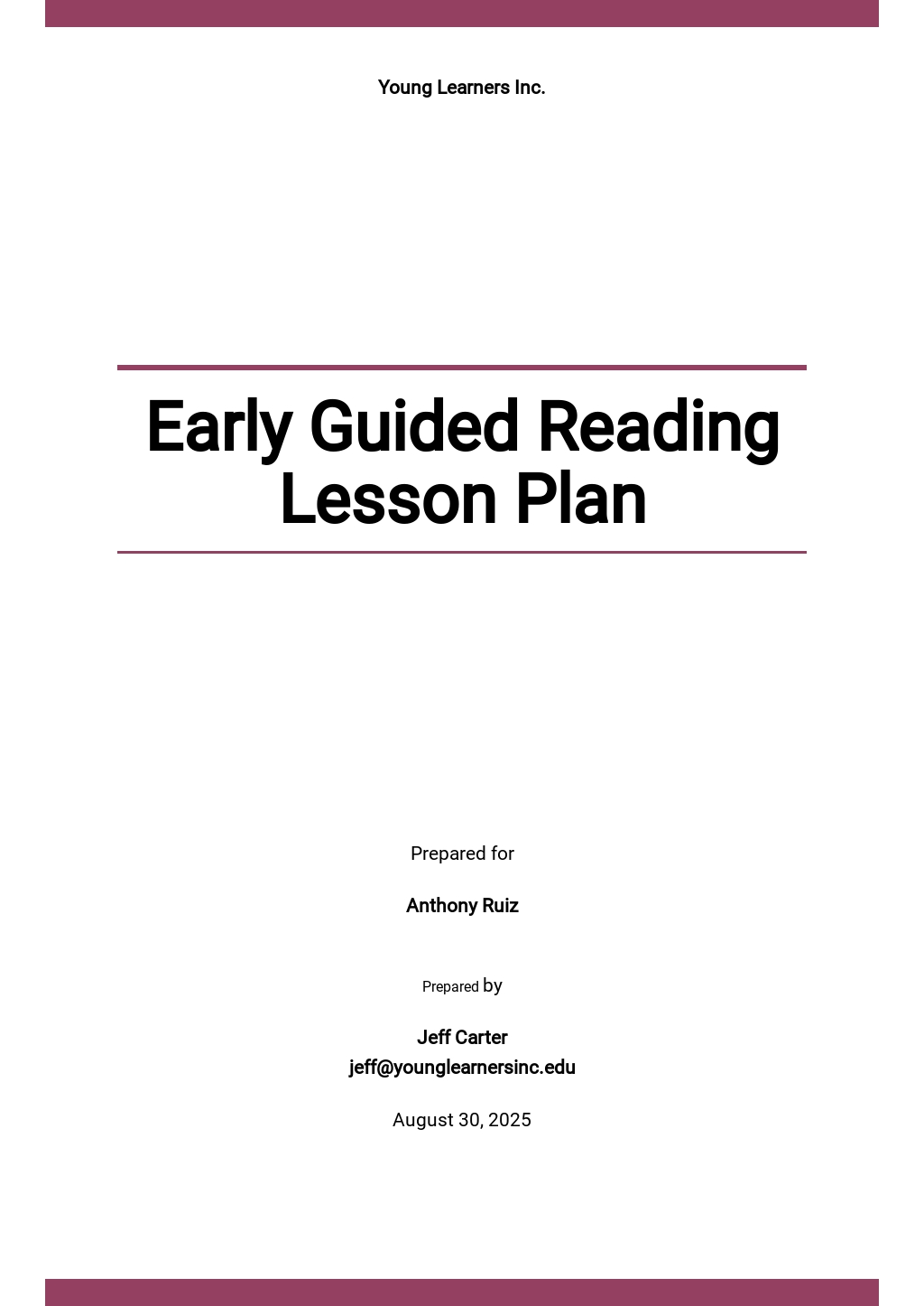 Early Guided Reading Lesson Plan Template Free PDF Google Docs Early Guided Reading Lesson Plan Template Free PDF Google Docs