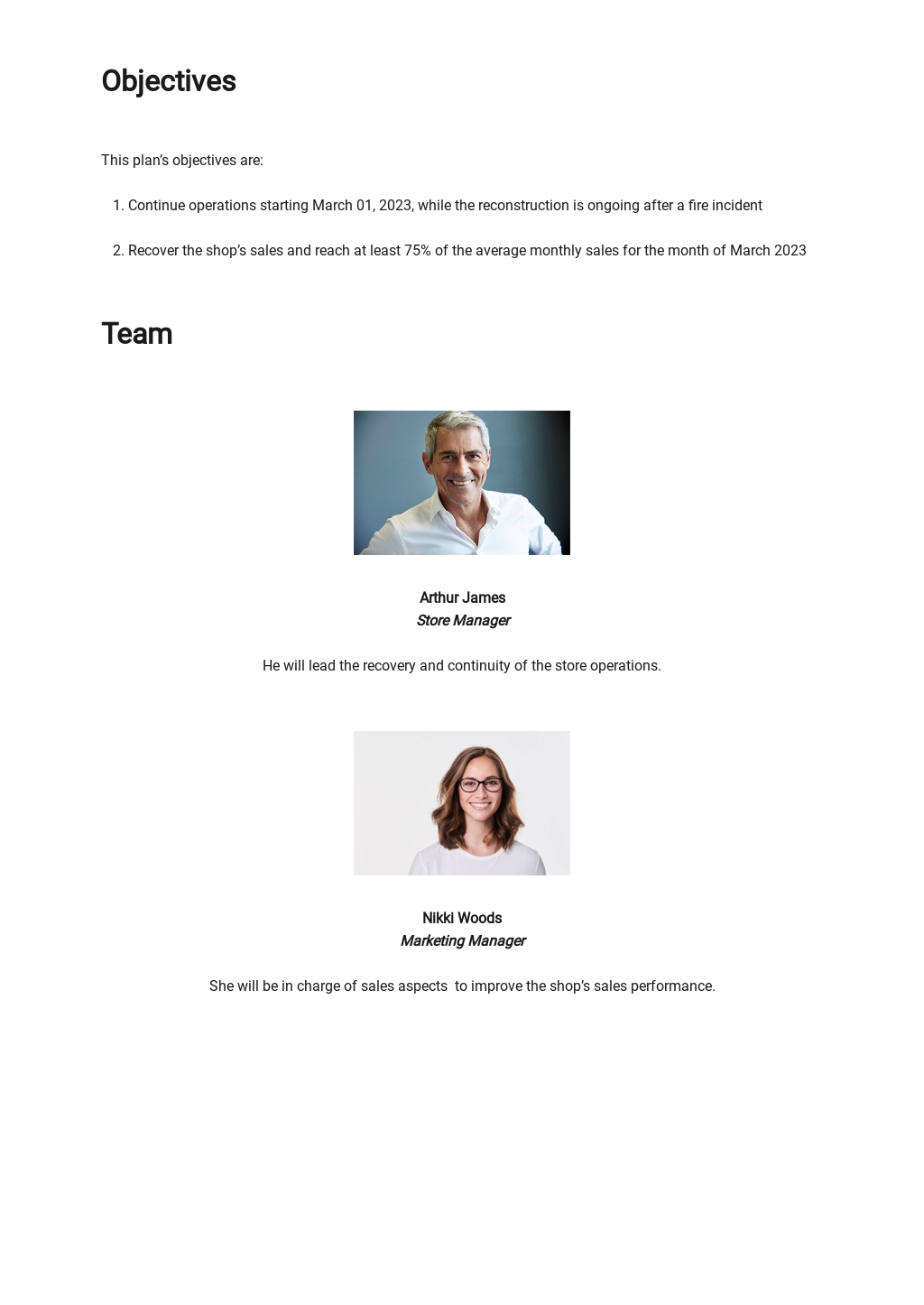 Business Recovery Action Plan Template [Free PDF] | Template.net