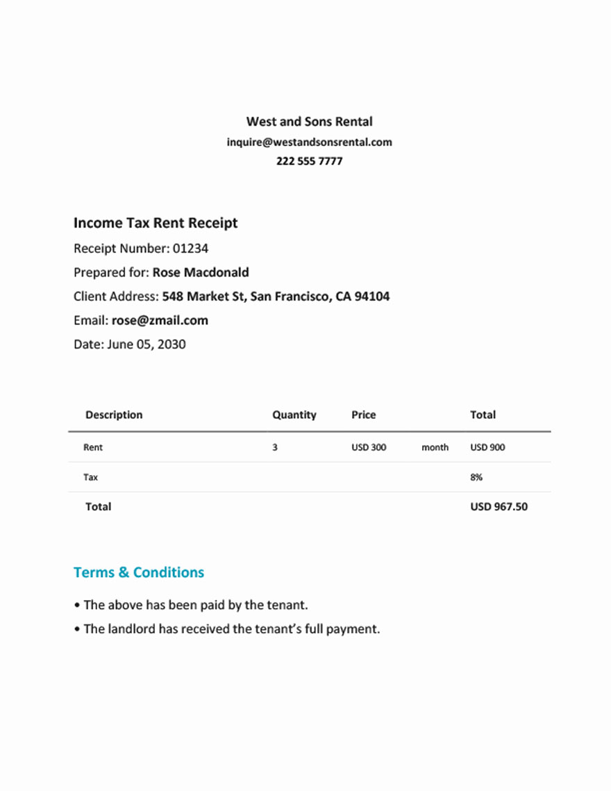 Editable Payment Receipt Template - Google Docs, Word, Apple Pages, PDF ...