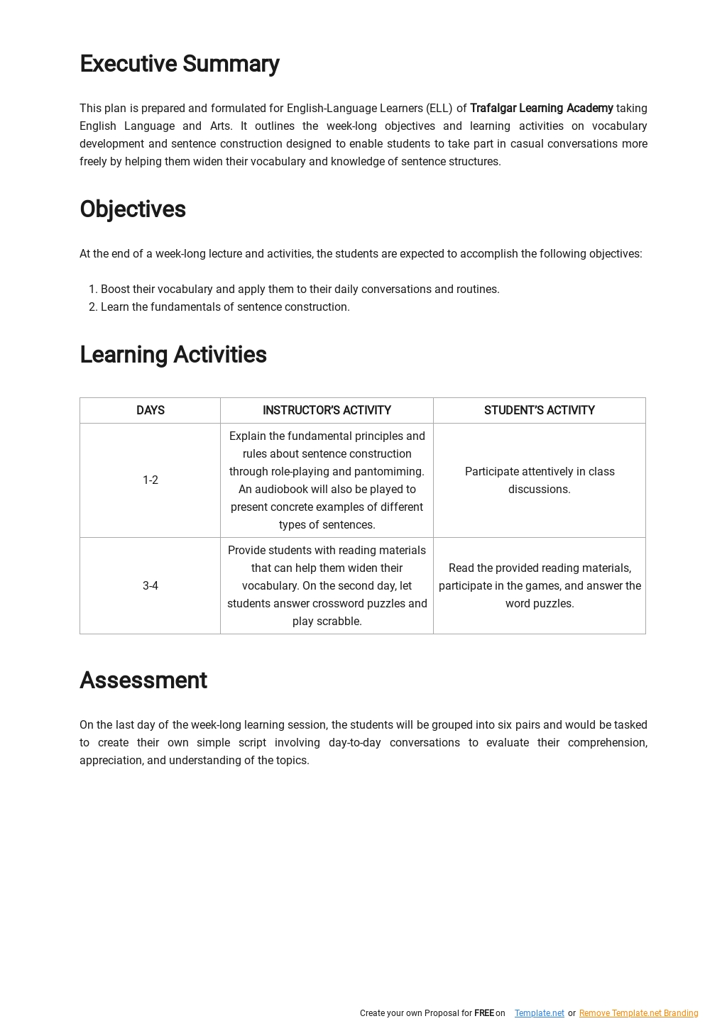 Udl Lesson Plan Template