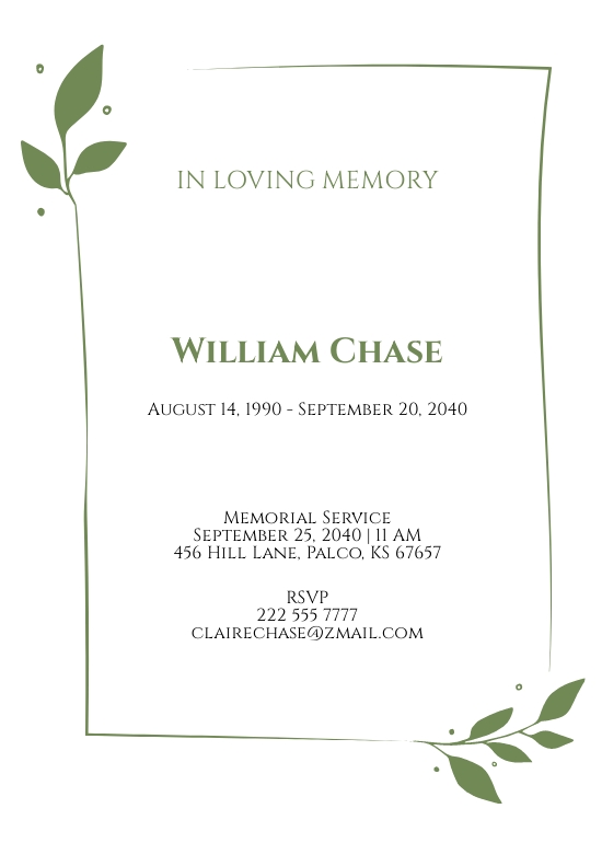 Free Printable Memory Cards For Funeral Honor Your Loved One s Legacy 