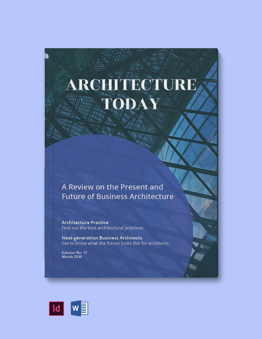 Architecture Magazine Cover Page Template - Illustrator, InDesign, Word ...