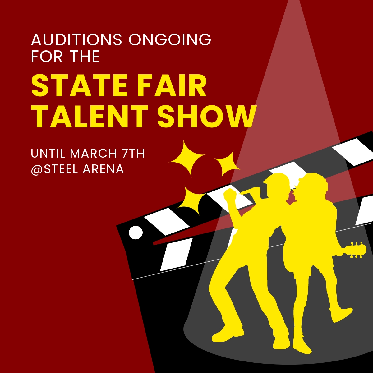 Free Talent Show Audition Linkedin Post Template