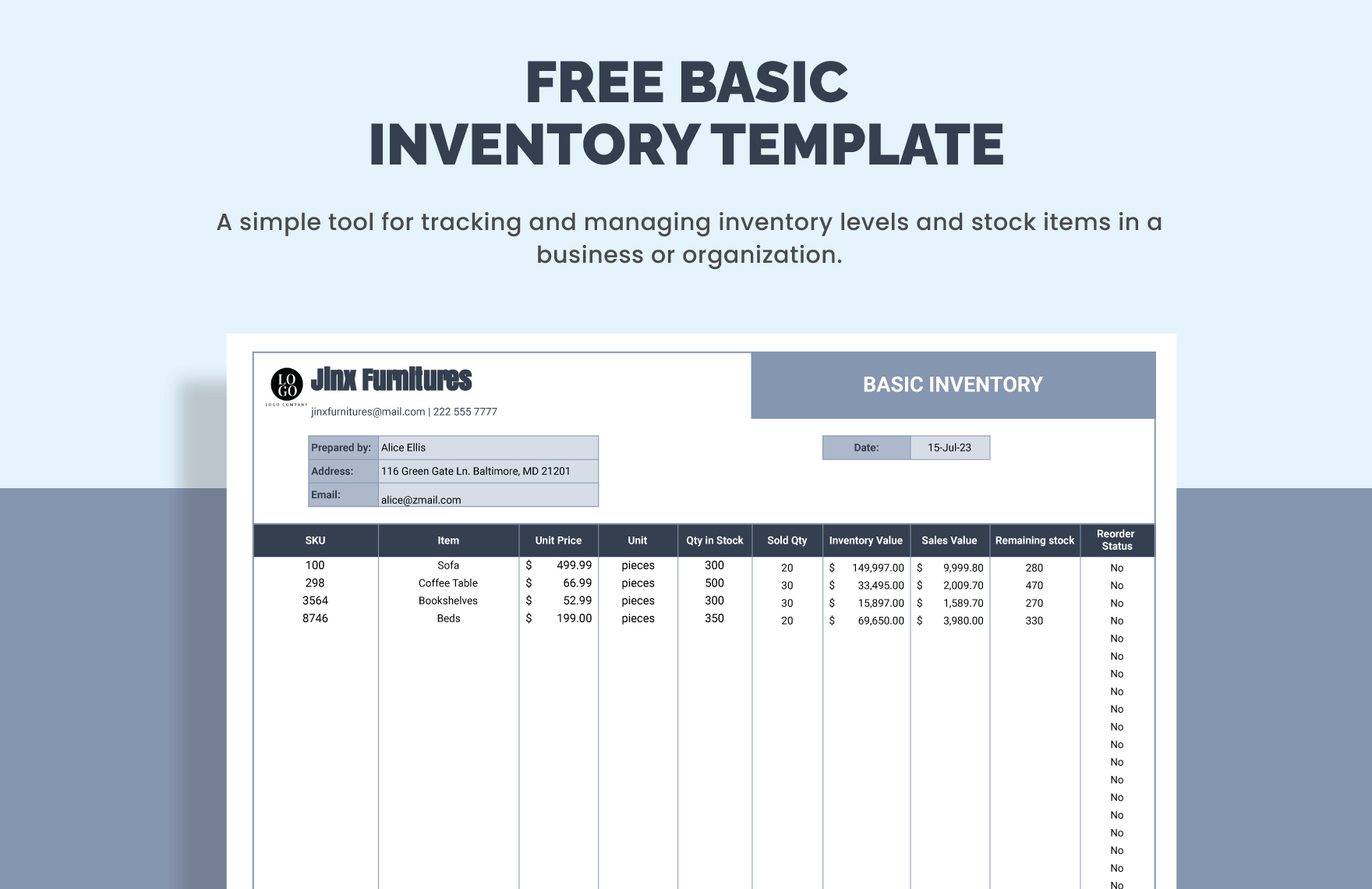 FREE Reorder Points Template Download In Word Google Docs Excel PDF Google Sheets Apple 