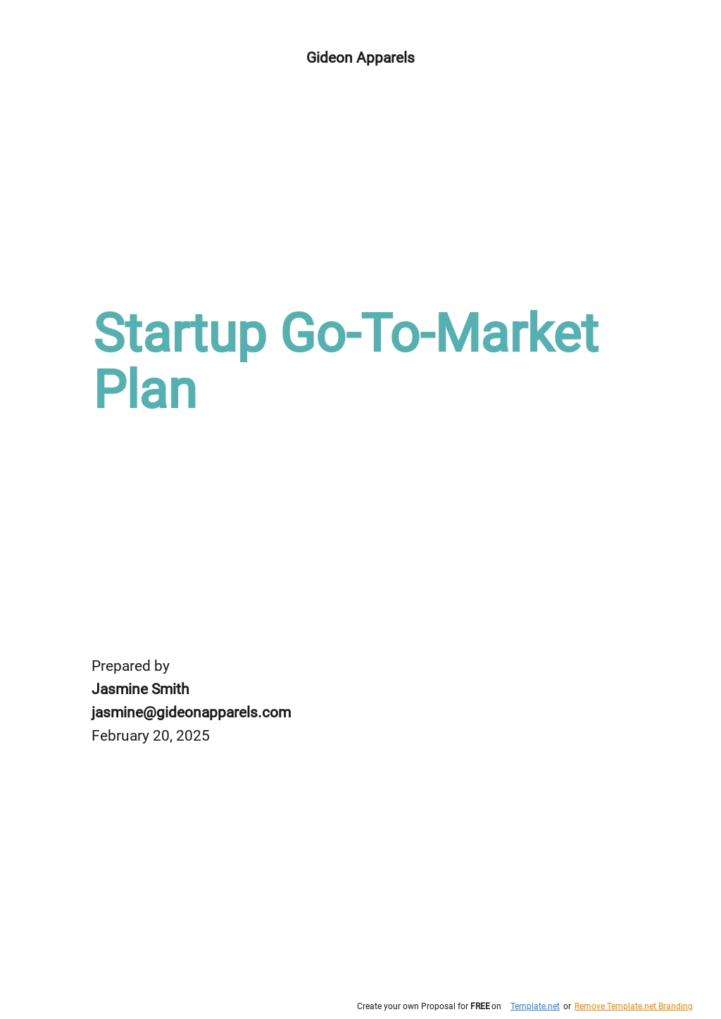 Go-to-Market Strategy Plan Template - Google Docs, Word, Apple Pages ...