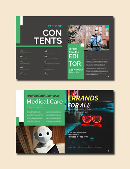 Medical Care Magazine Template - InDesign, Word | Template.net