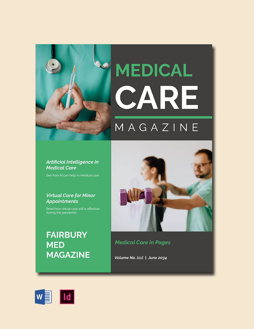 Free Modern Medical Magazine Template - InDesign, Word, PDF | Template.net