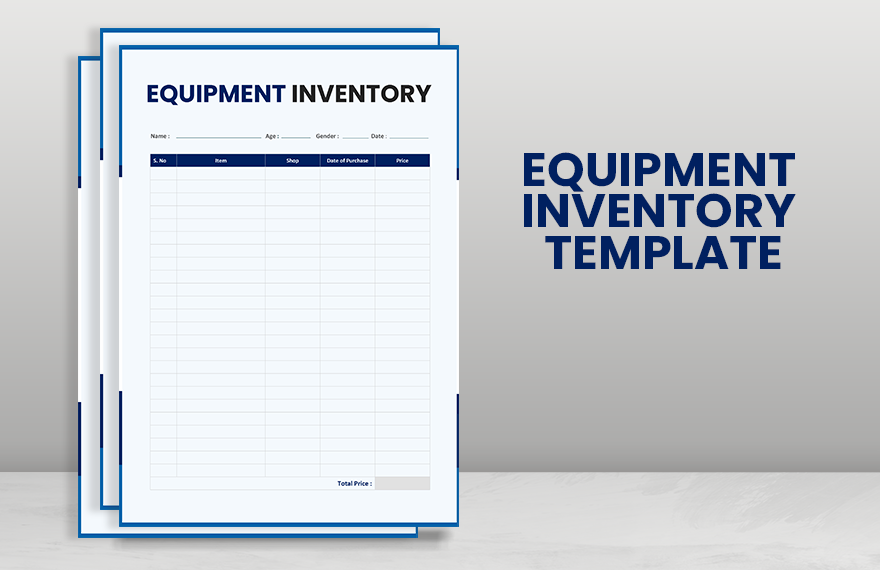 Equipment Inventory Template - Google Docs, Google Sheets, Excel, Word ...
