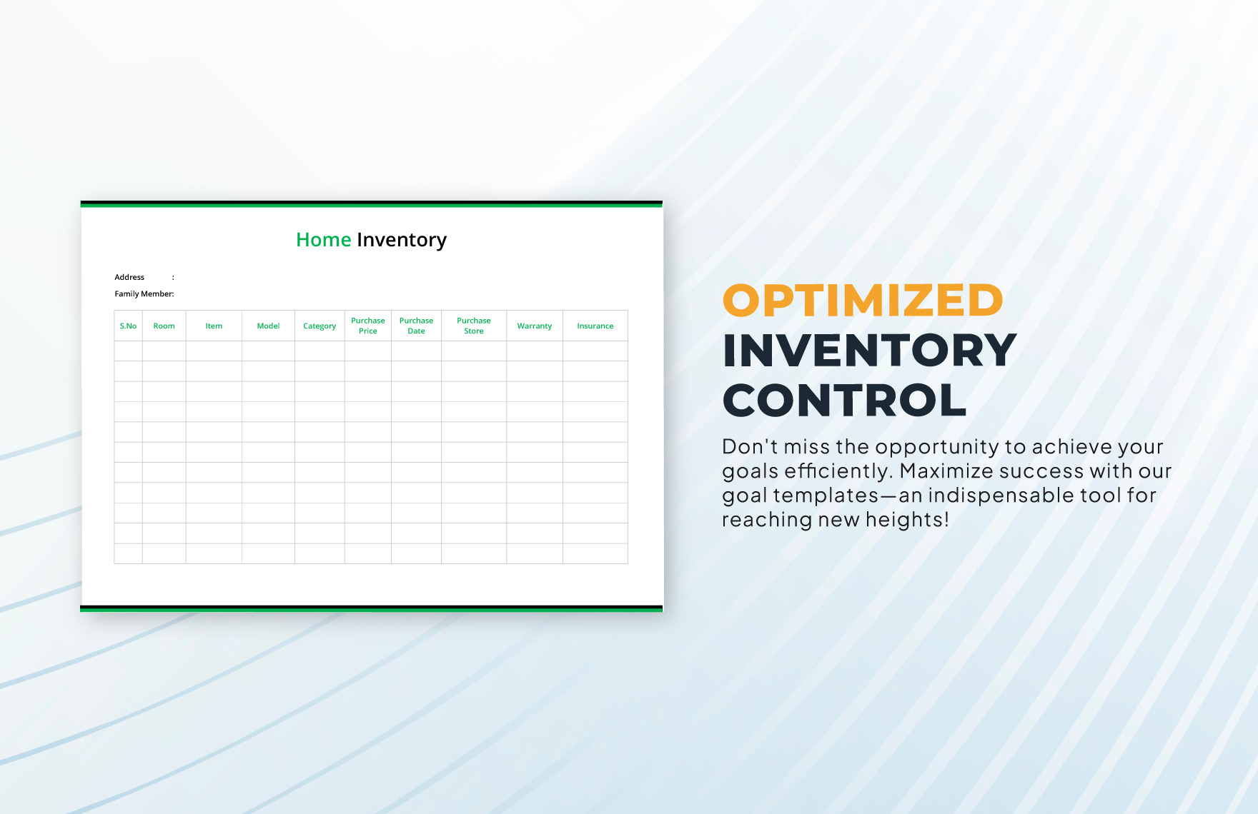 Home Inventory Template - Download in Word, Google Docs, Excel, Google ...