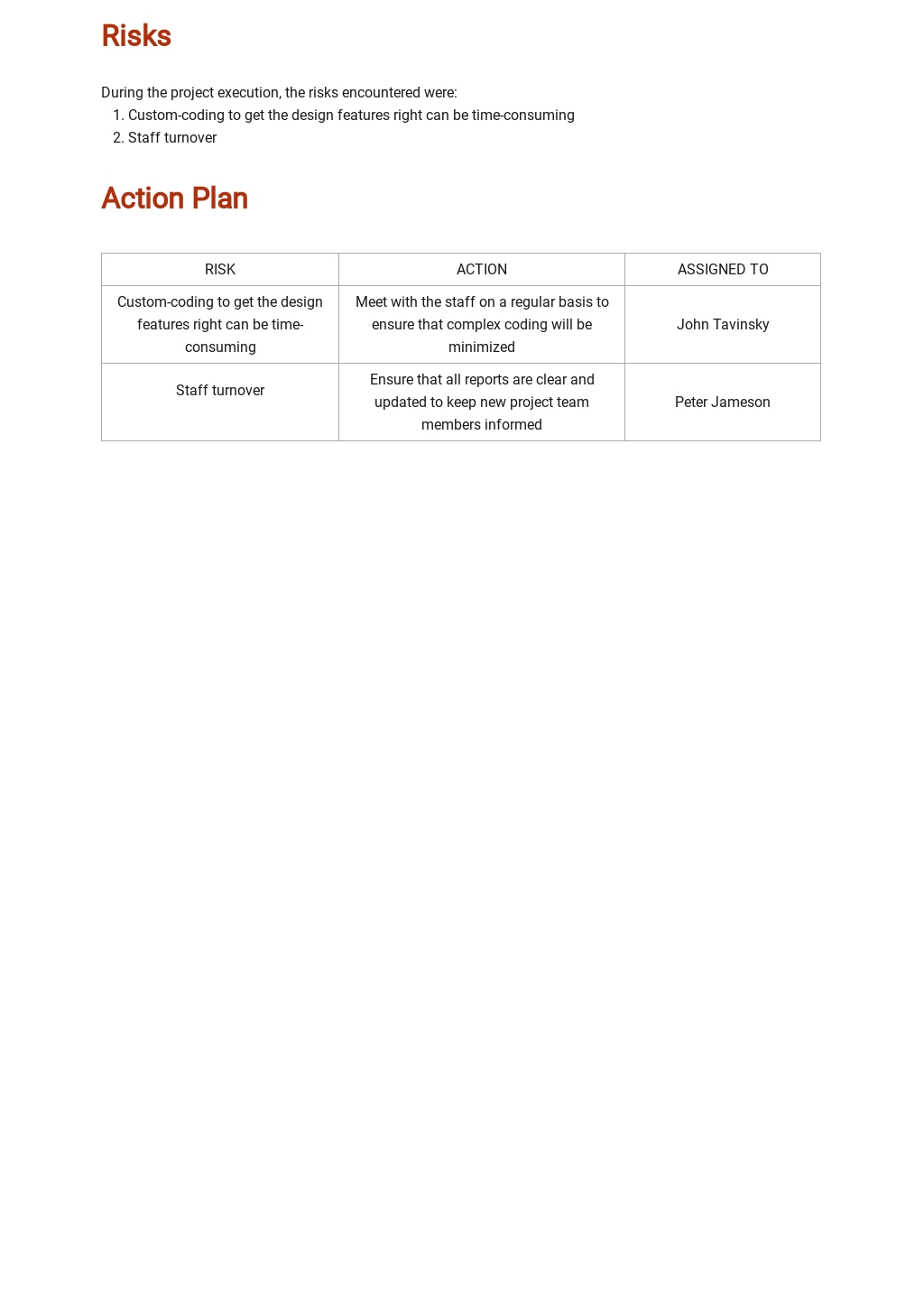 Project Management Weekly Status Report Template - Google Docs, Word ...