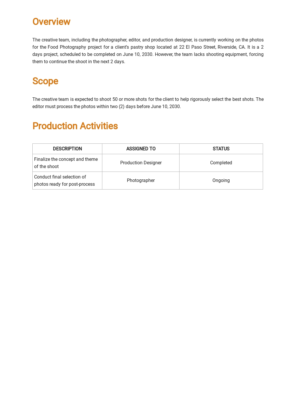 Free Weekly Task Report Template - Google Docs, Word | Template.net