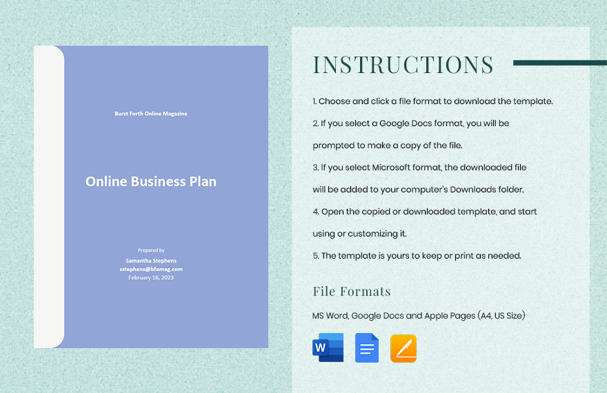 Online Business Plan Template - Download in Word, Google Docs, PDF ...