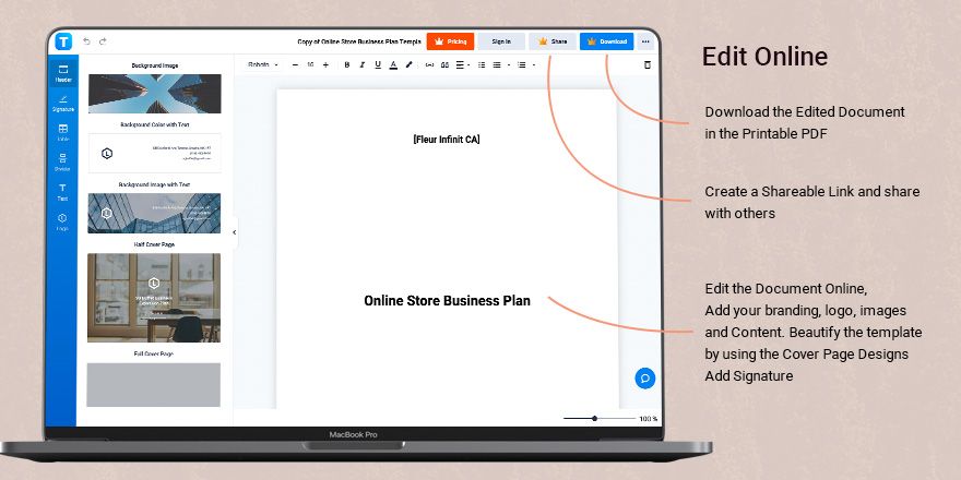 Online Store Business Plan Template - Google Docs, Word, Apple Pages ...
