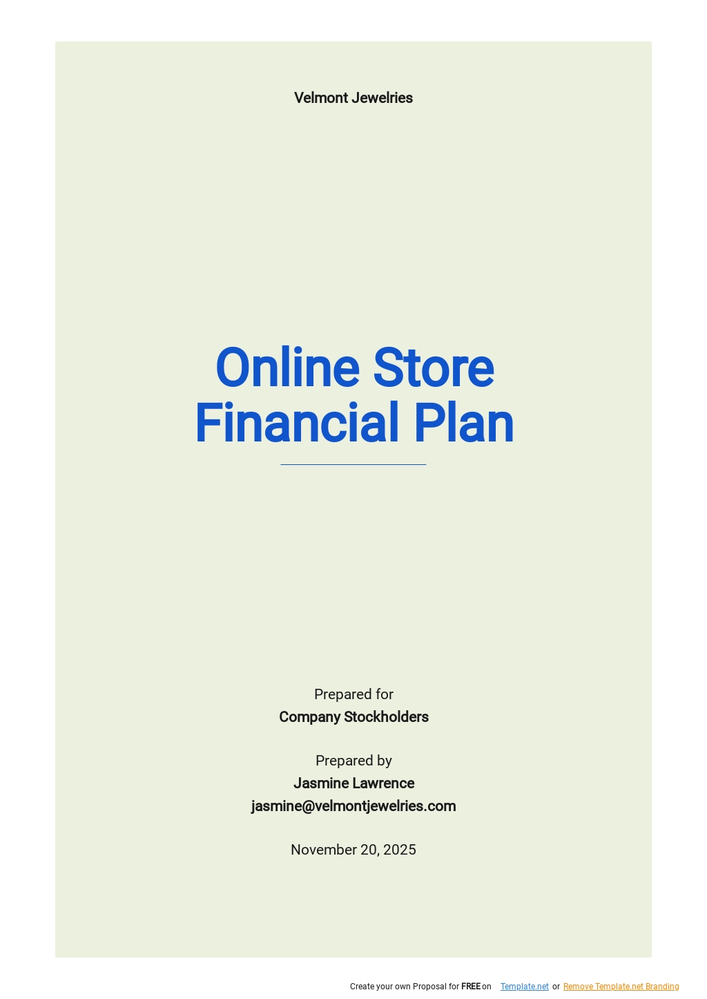 Online Clothing Store Business Plan Template - Google Docs, Word, Apple ...