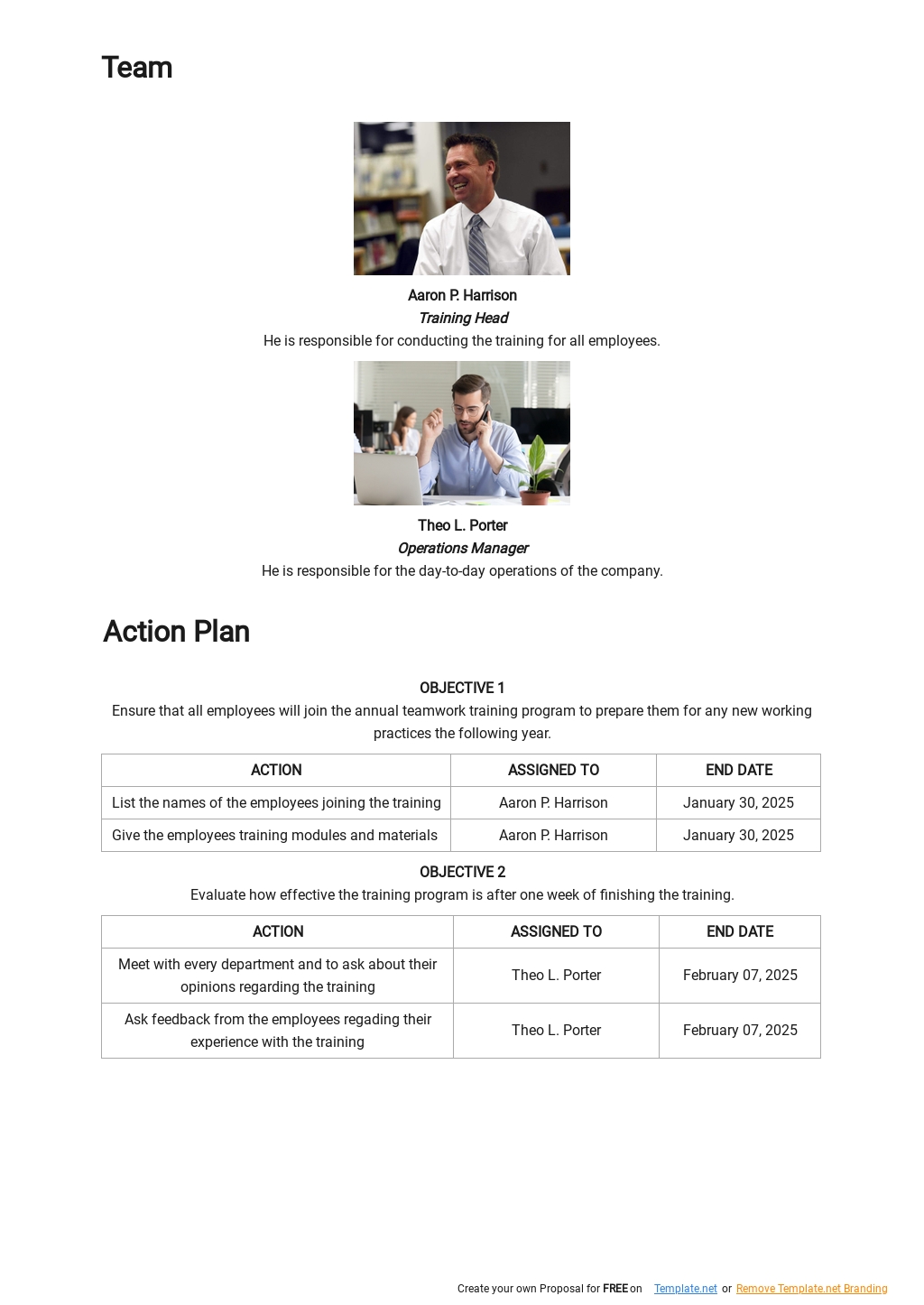 Yearly Employee Training Plan Template - Google Docs, Word, Apple Pages ...