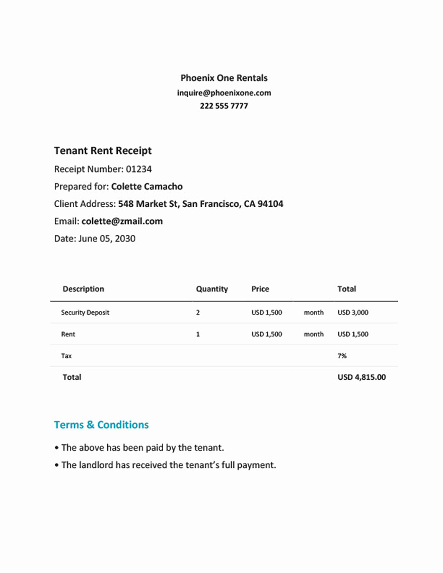 Editable Payment Receipt Template - Google Docs, Word, Apple Pages, PDF ...