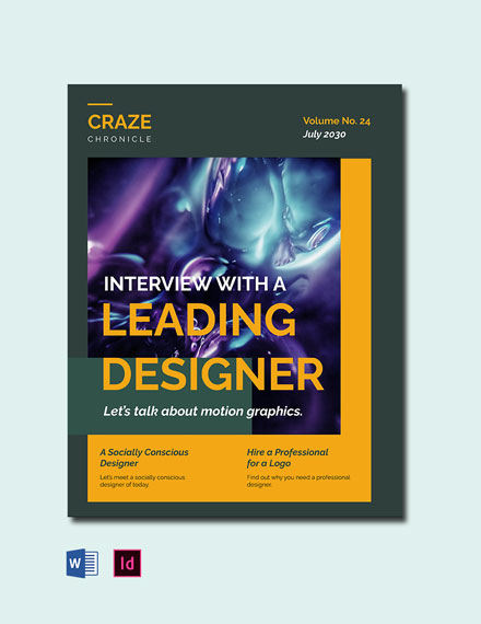 Editable Student Magazine Template