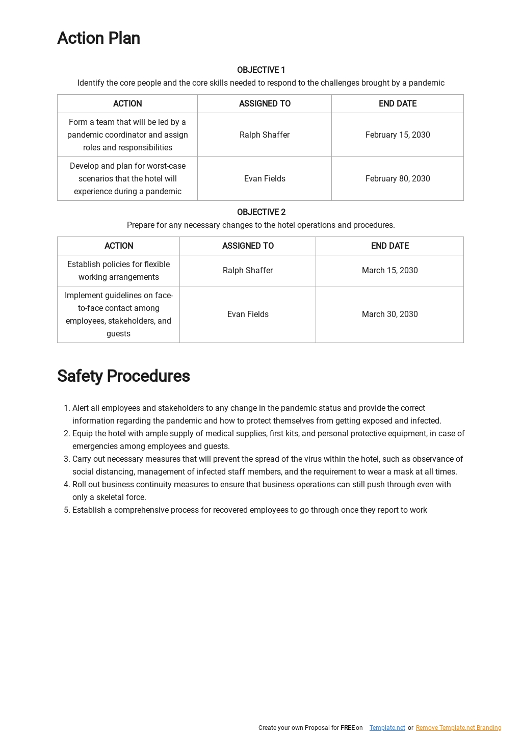 Free Sample Pandemic Response Plan Template - Google Docs, Word, Apple ...