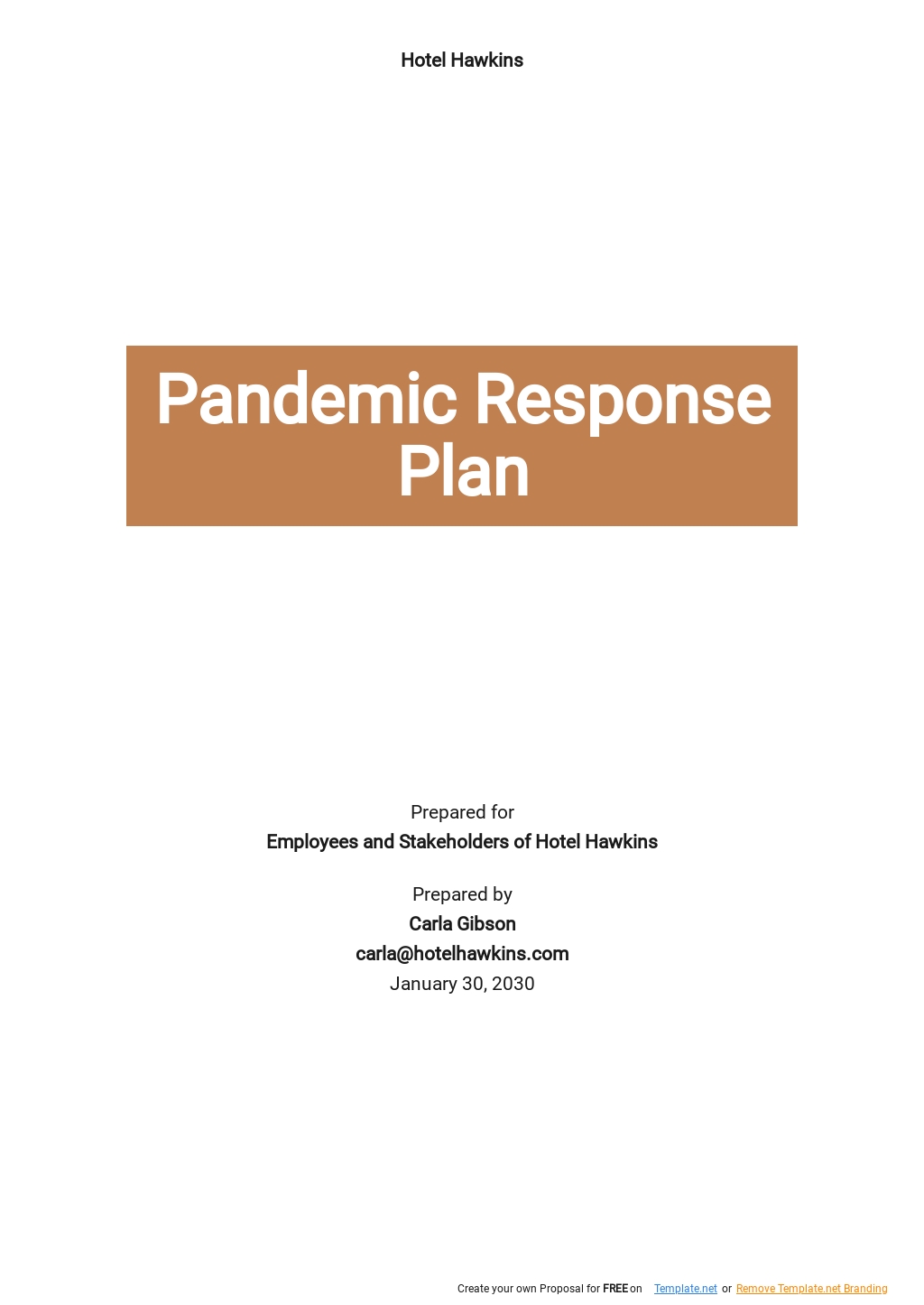 Pandemic Plan Template - Google Docs, Word, Apple Pages, PDF | Template.net
