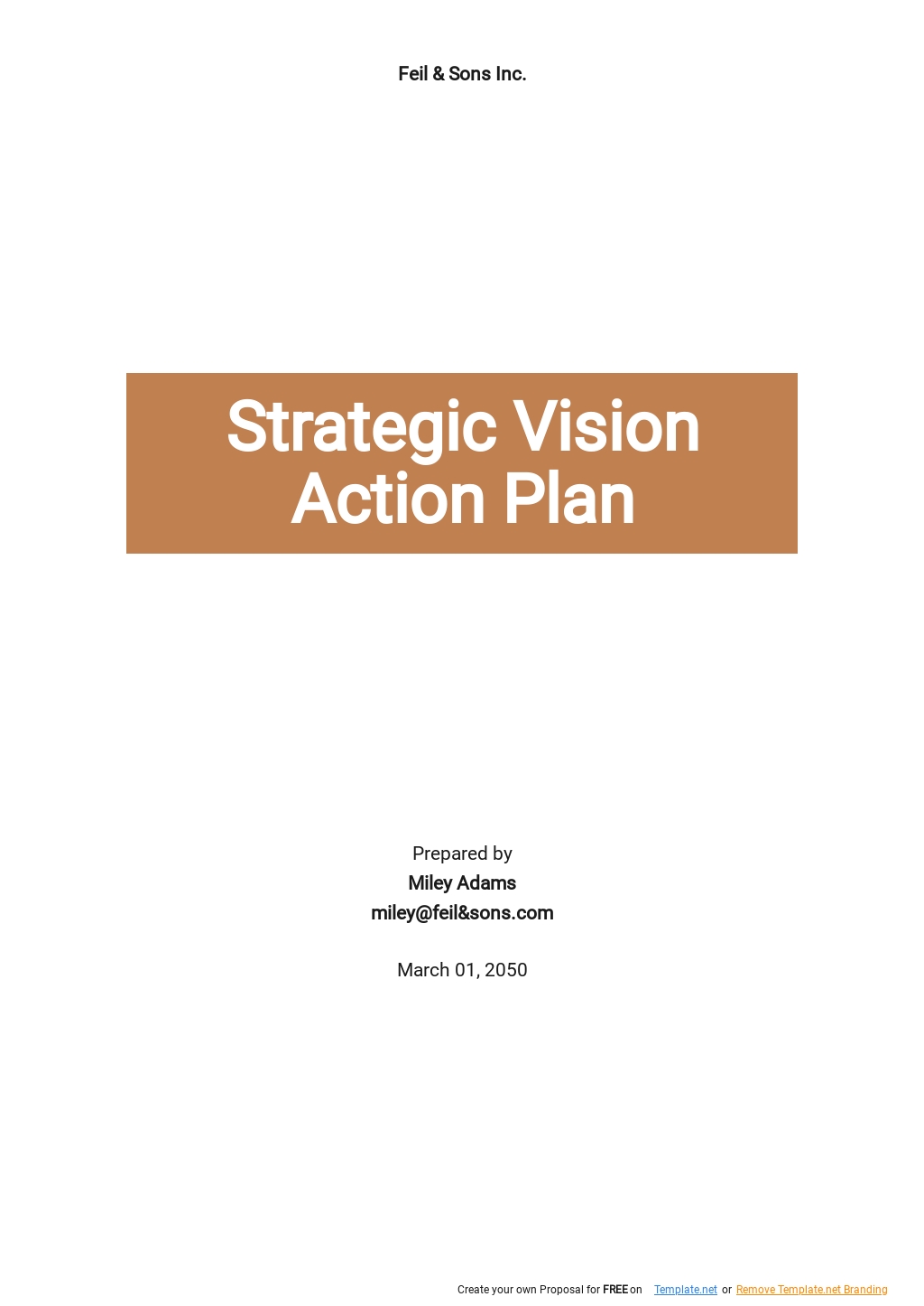 Strategic Marketing Action Plan Template - Google Docs, Word, Apple ...