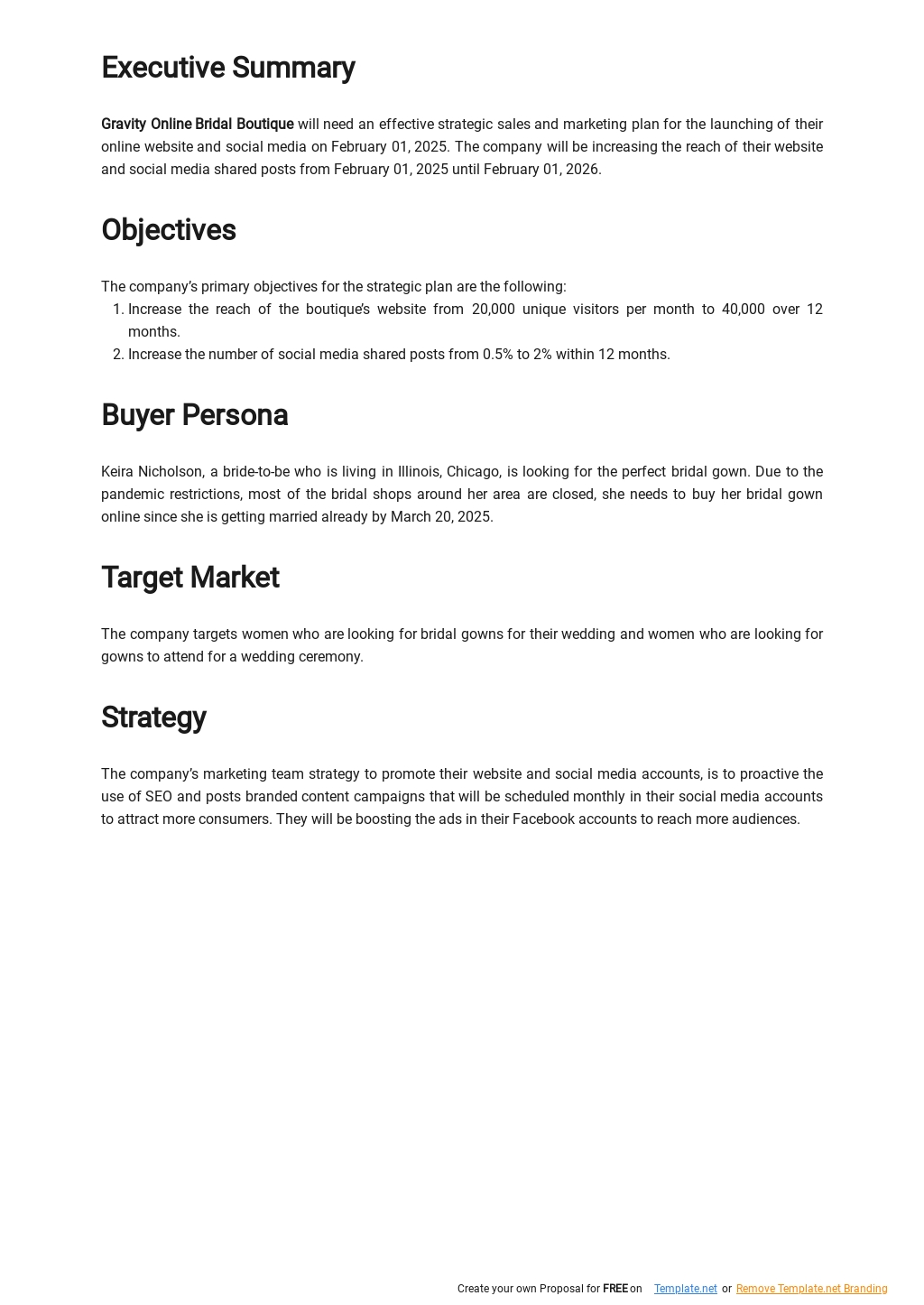 Strategic Sales and Marketing Plan Template [Free PDF] - Google Docs ...