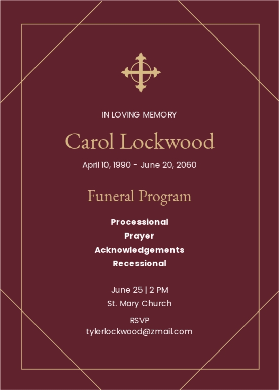 Free Black Church Funeral Program Template Google Docs Illustrator 