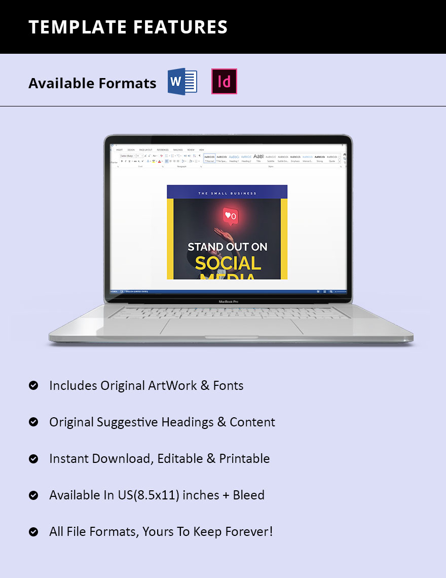 Free Simple Small Business Magazine Template Word InDesign 