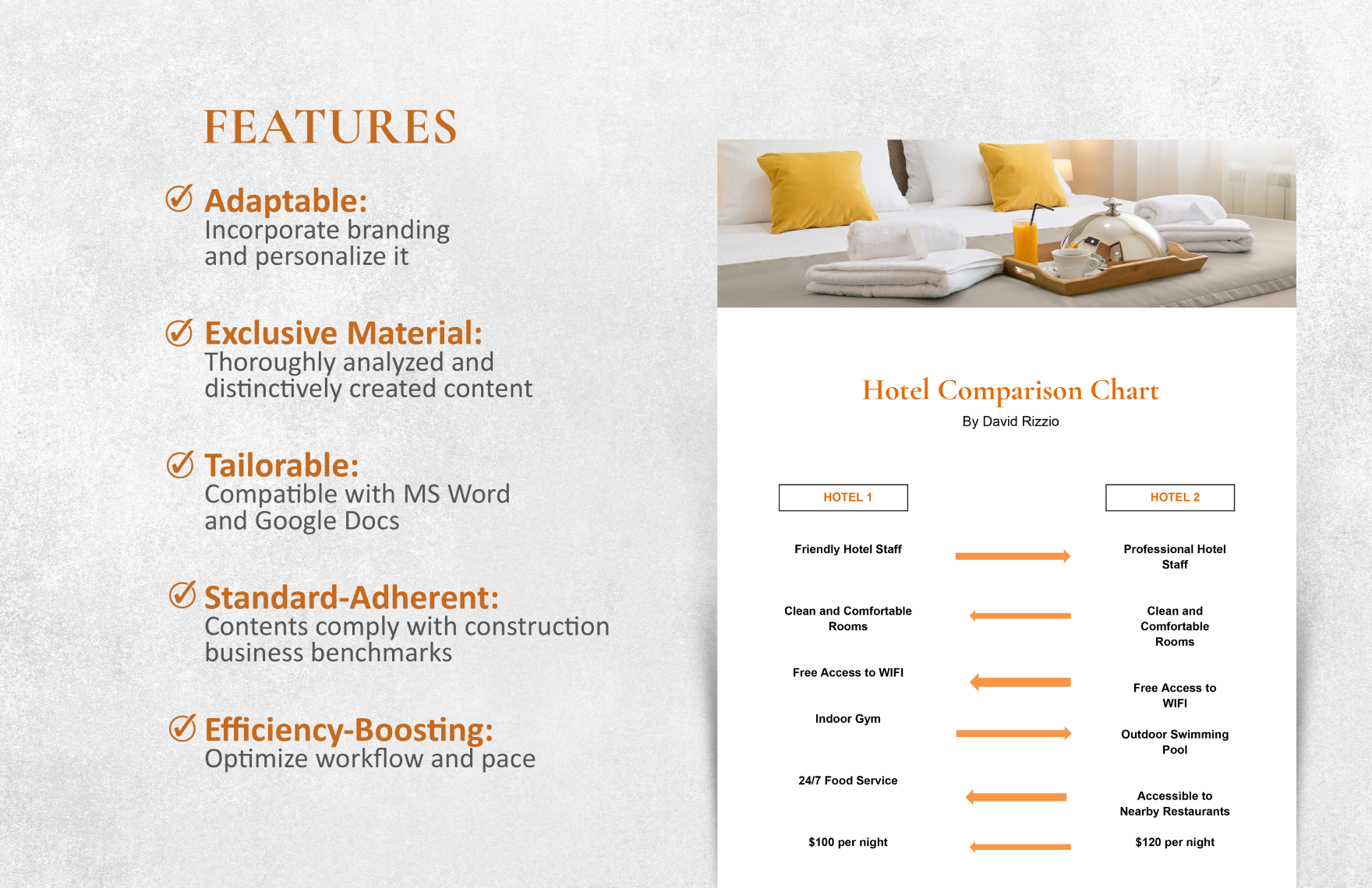 Hotel Comparison Chart Template - Download in Word, Google Docs, PDF ...
