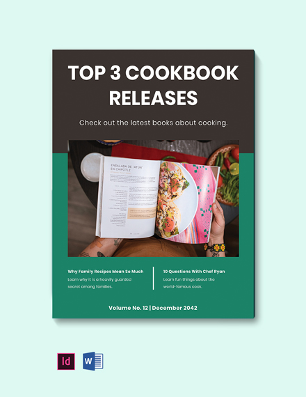 Cooking Book Magazine Template
