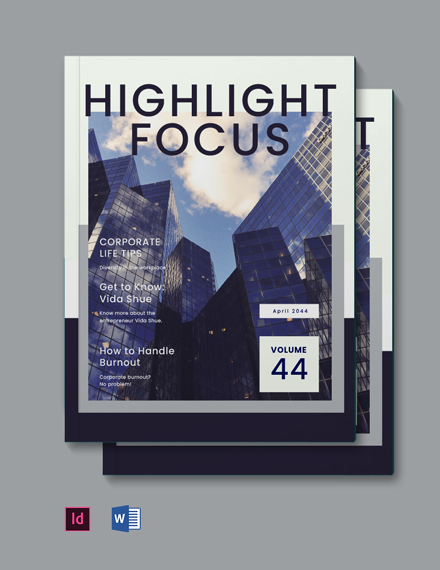 Editable Student Magazine Template