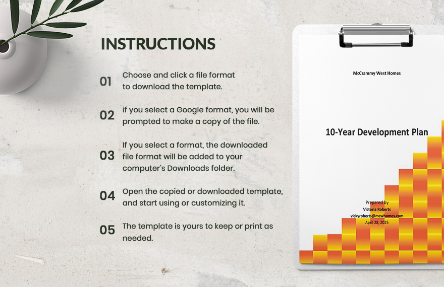 10 Year Development Plan Template Download In Word Google Docs PDF