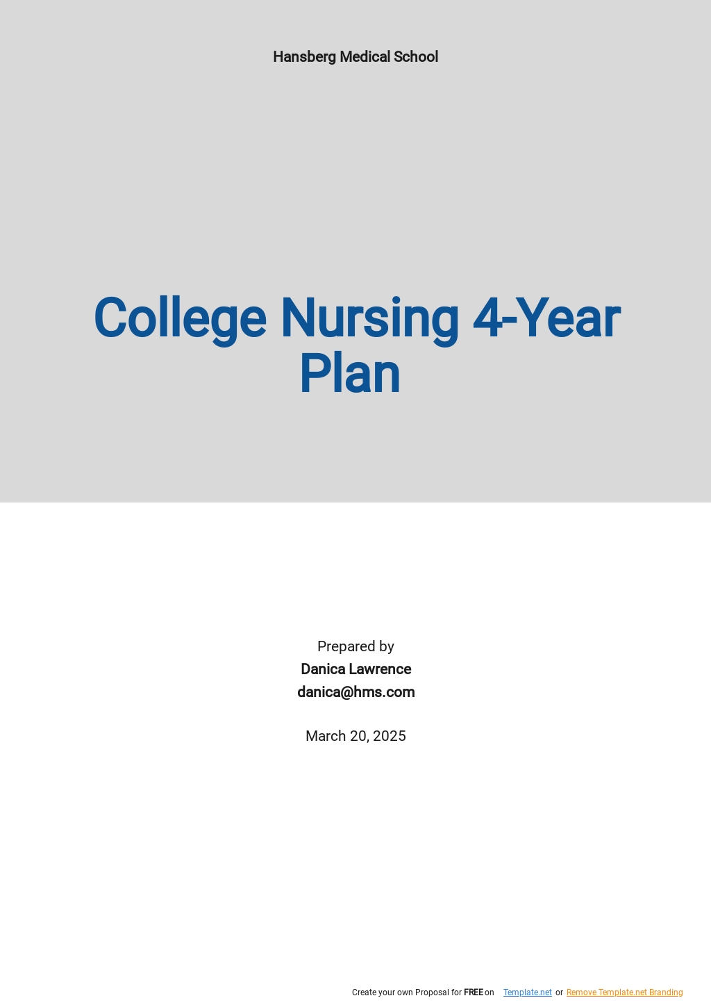 FREE 4 Year College Plan Template In Google Docs Template