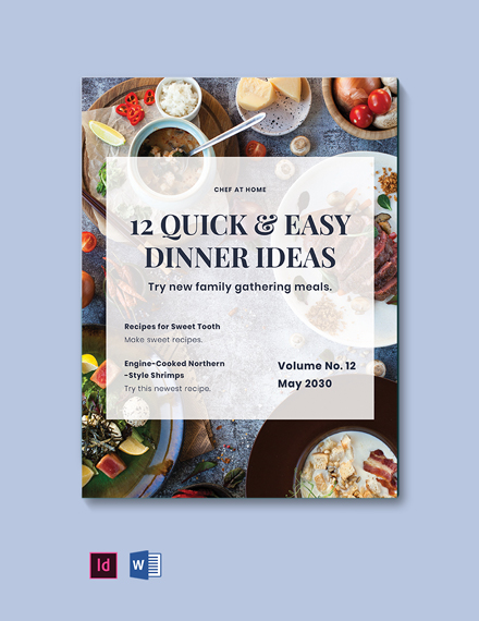 Digital Cooking Magazine Template