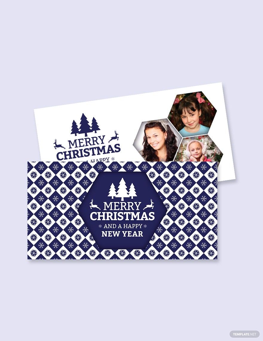Free Christmas Greeting Card Template Word Outlook Apple Pages PSD