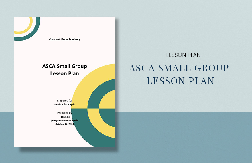 FREE ASCA Lesson Plan PDF Template Download Template