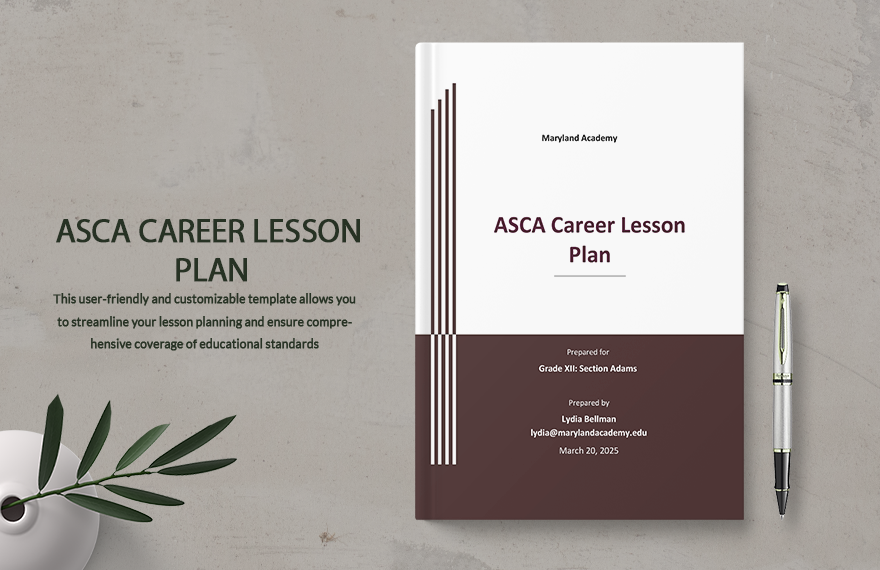 Free ASCA Lesson Plan Templates Editable And Printable