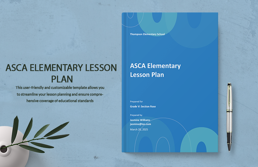 FREE ASCA Lesson Plan PDF Template Download Template