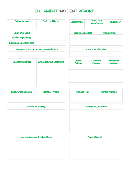 Free Incident Report Template: Download 154+ Reports in Illustrator ...