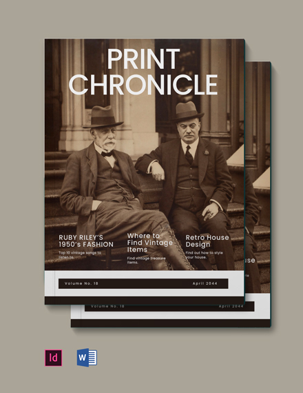 FREE Vintage Magazine Template - Download in Word, PDF, Photoshop ...