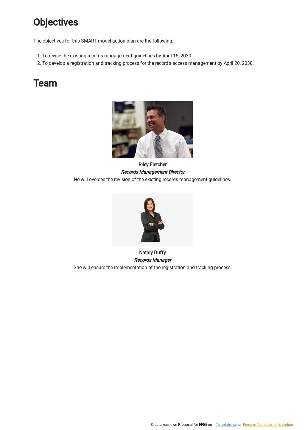 Smart Model Action Plan Template [Free PDF] | Template.net