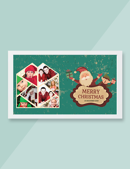 Free Floral Christmas Photo Card Template - Word, Apple Pages, PSD ...