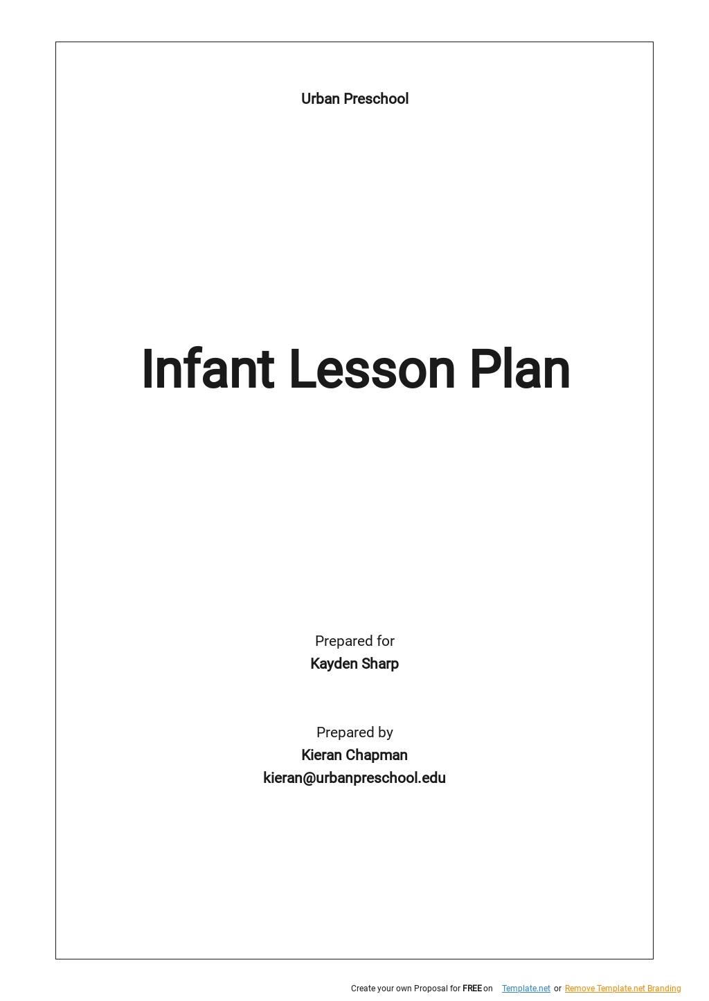 Infant Lesson Plan Templates 9 Docs Free Downloads Template